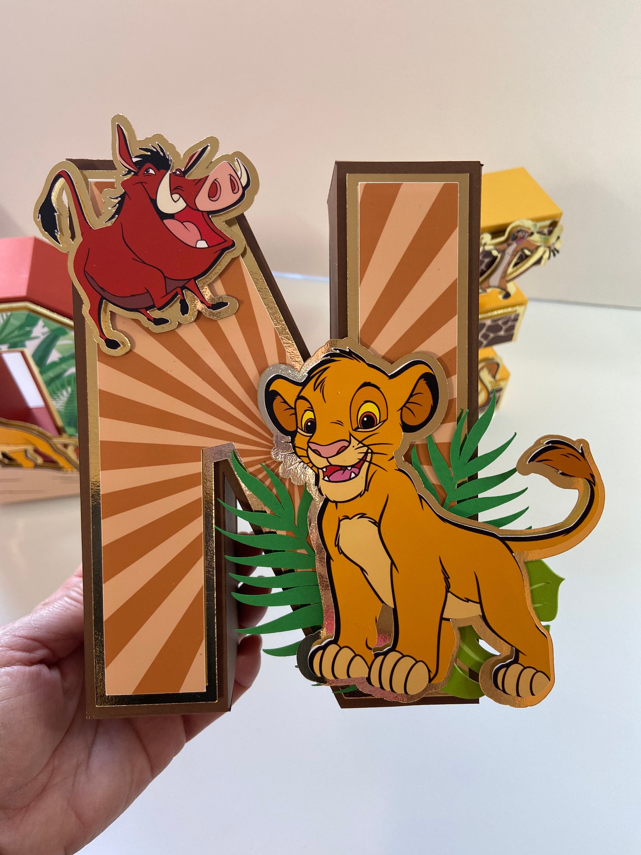 3D Letters Rey Leon - Etsy