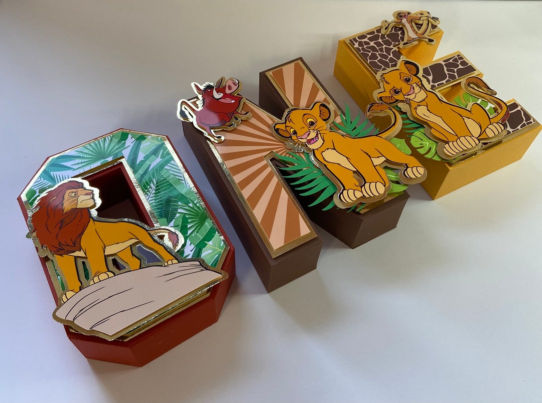 3D Letters Rey Leon - Etsy