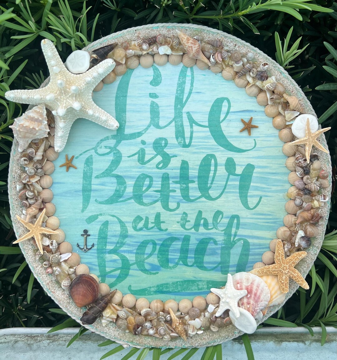 12” Round “life is Better at the Beach” Wall Decor - Etsy