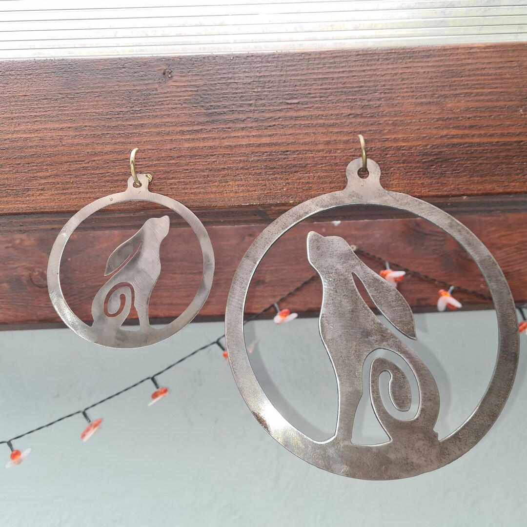 Metal Hare in a Disc Door Hanger Metal Garden Art Made in Wales Metal ...