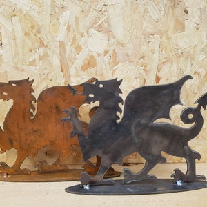 Metal Welsh Dragon Rusty / Painted - Garden Welsh Dragon - Made in ...