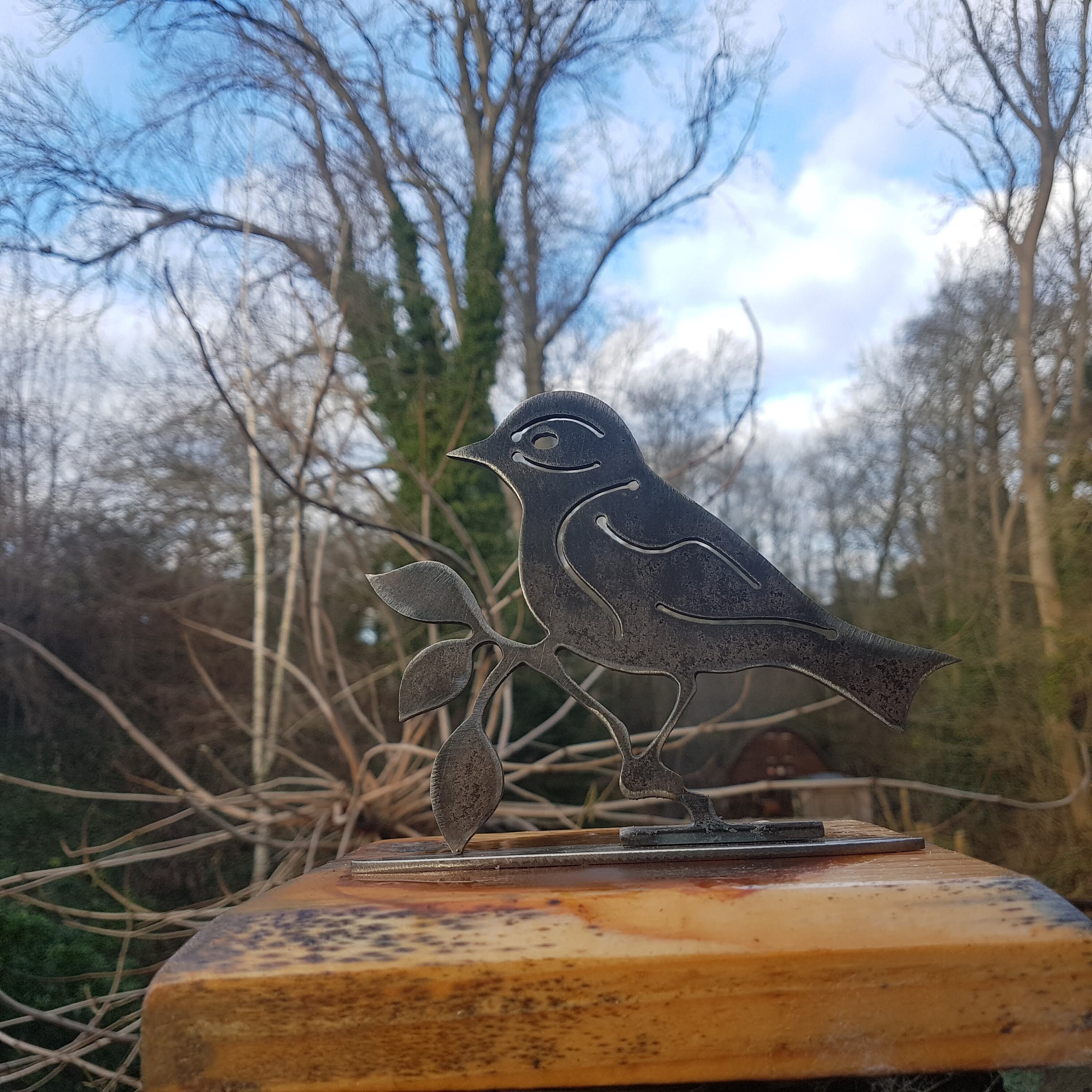 Bird on a Branch Made in Wales Ready to Rust Bird Welsh - Etsy UK