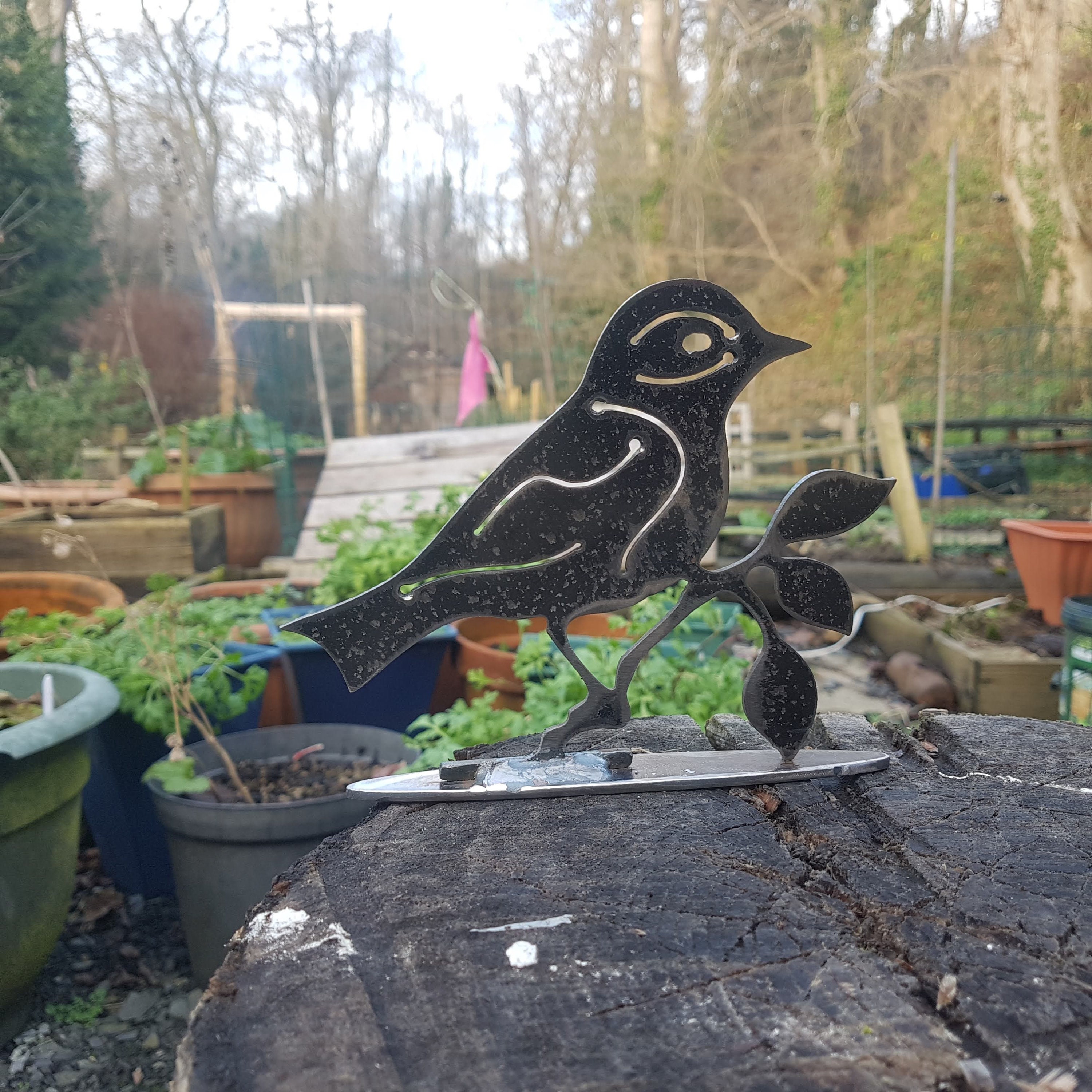 Bird on a Branch Made in Wales Ready to Rust Bird Welsh - Etsy UK