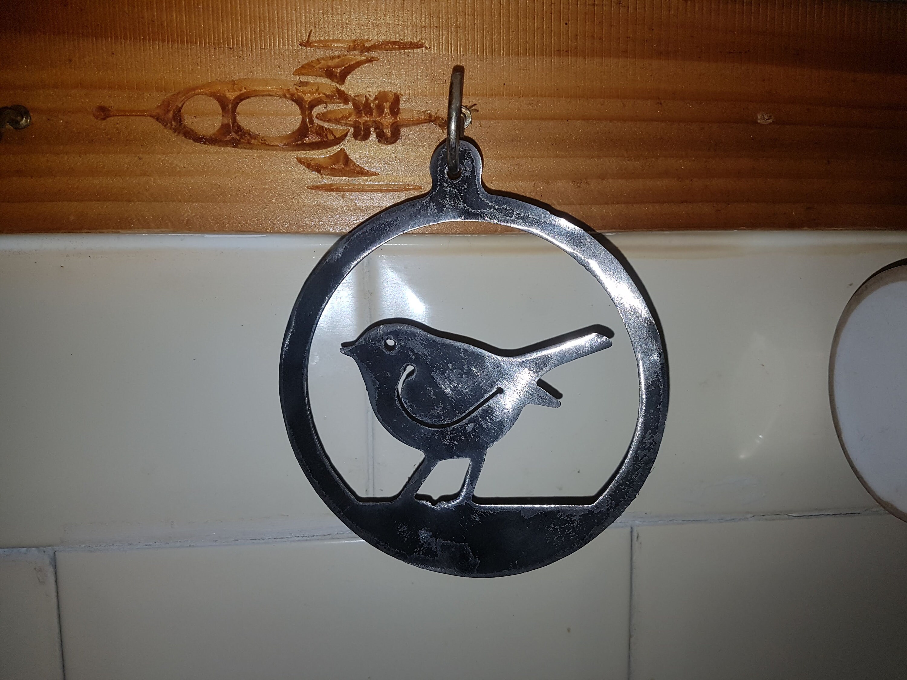 Metal Robin in a Disc Door Hanger Metal Garden Art Made - Etsy UK