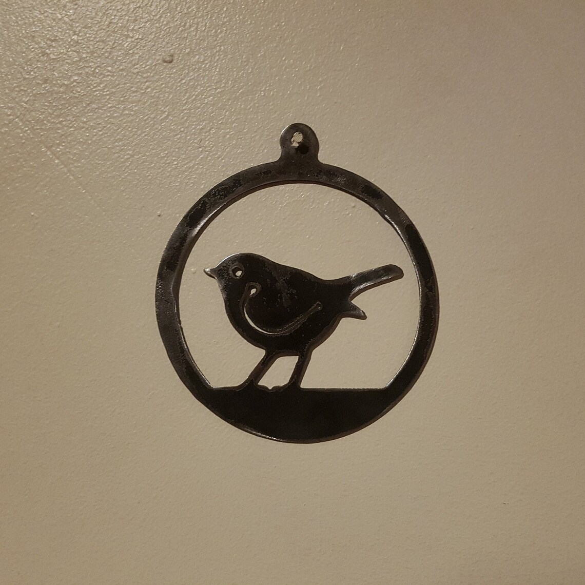 Metal Robin in a Disc Door Hanger Metal Garden Art Made | Etsy UK