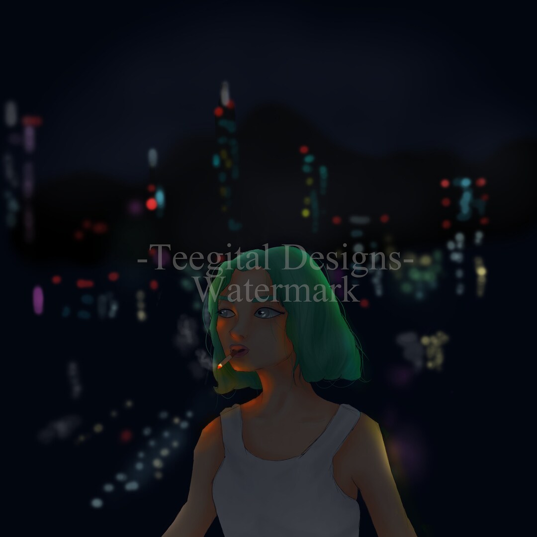 Chill Night City Premium Poster | Cute Gift | Home Decoration | Art ...