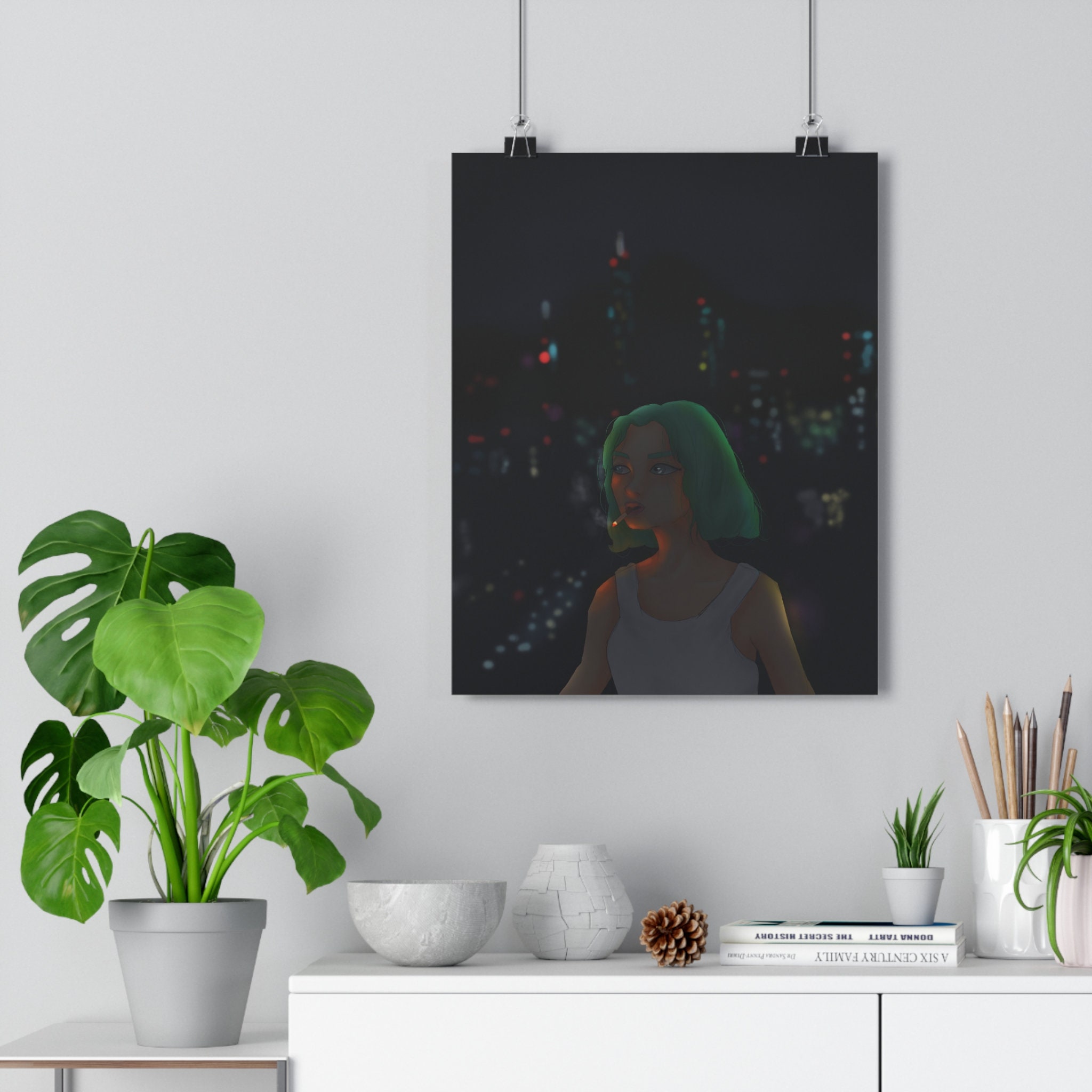 Chill Night City Premium Poster | Cute Gift | Home Decoration | Art ...