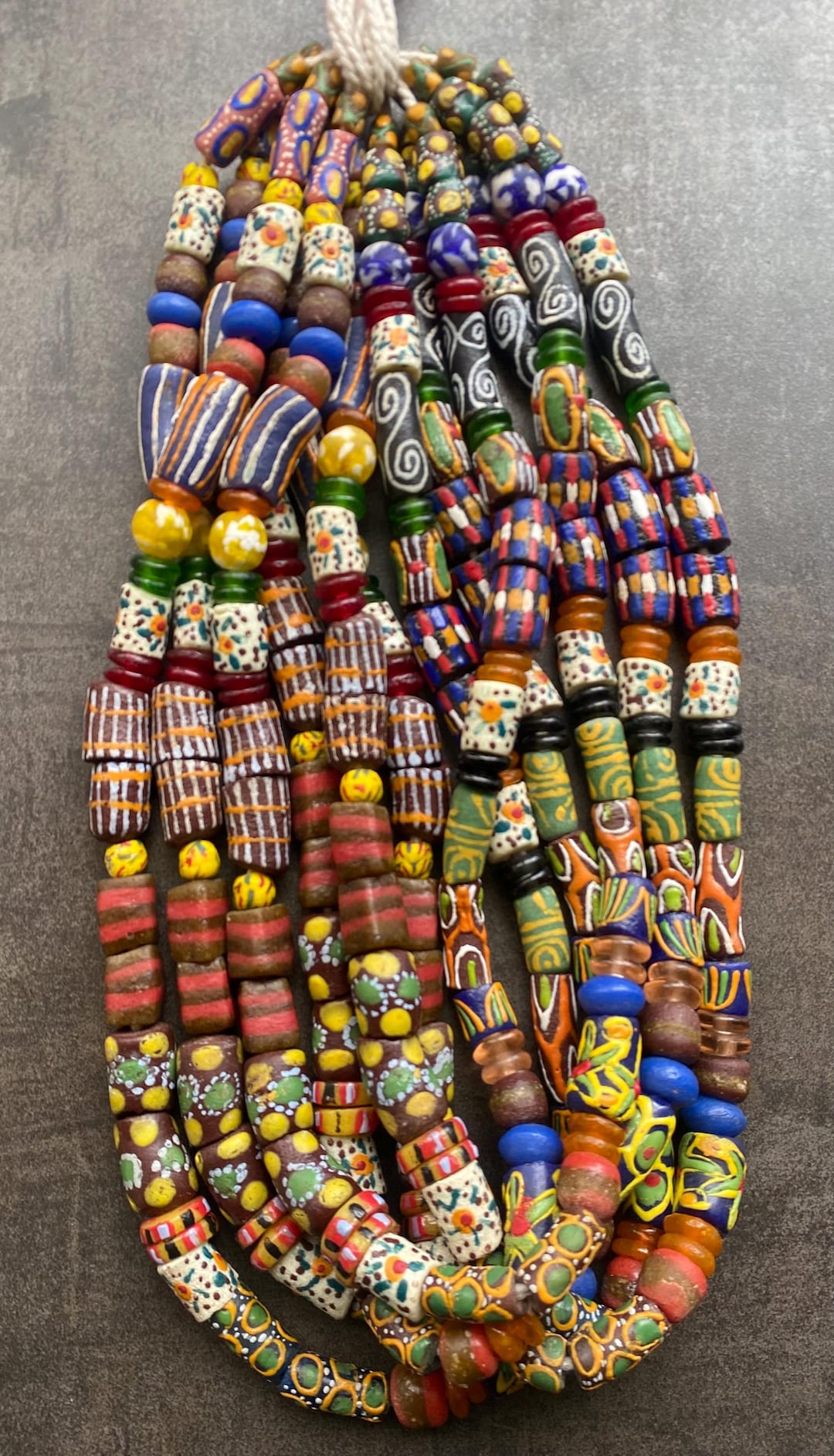 Mixed Krobo Glass Beads, Colorful Jewelry Supplies, Ghana (54 Beads) - Etsy
