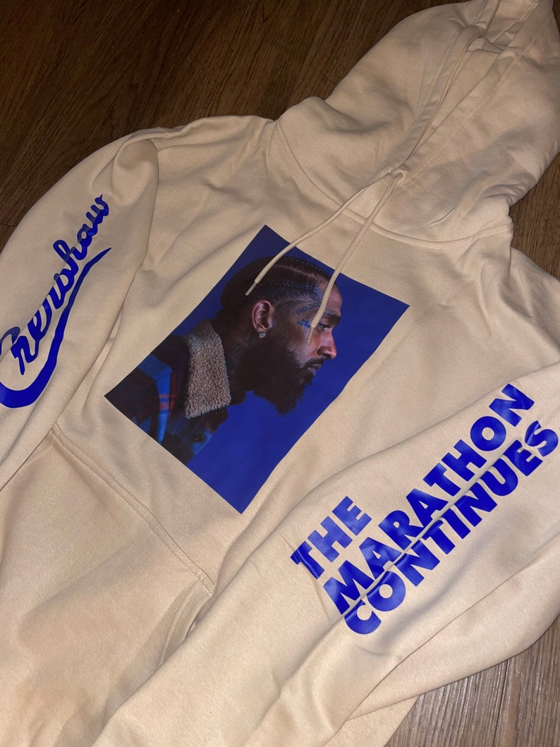 Nipsey Hussle Mens Hoodie Fan Made The Marathon Continues Crenshaw Love
