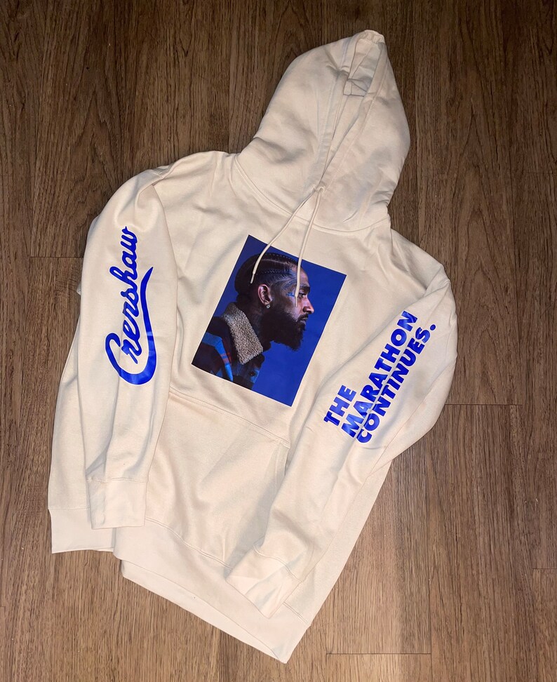 Nipsey Hussle Mens Hoodie Fan Made The Marathon Continues Crenshaw Love