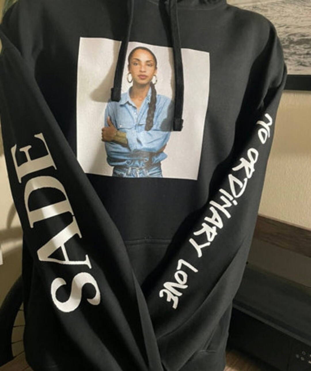 Sade Adu | No Ordinary Love Pullover Sweatshirt | Black, White Hoodie ...