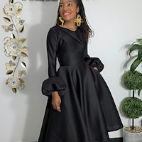 Tess Sleeved Formal Lace Dress in Black - Etsy