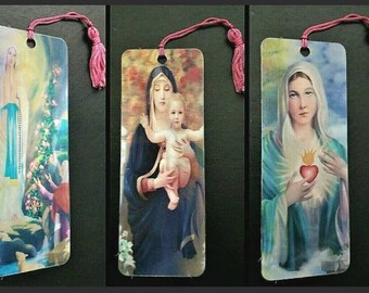Virgin Mary Bookmark - Etsy