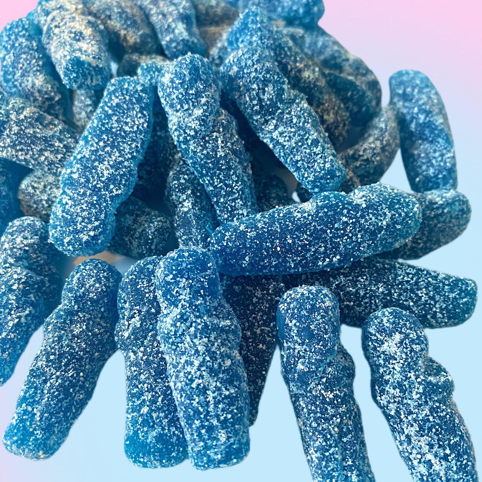 Vegan Fizzy Blue Jelly Babies Sweets Vegan Sweets | Etsy