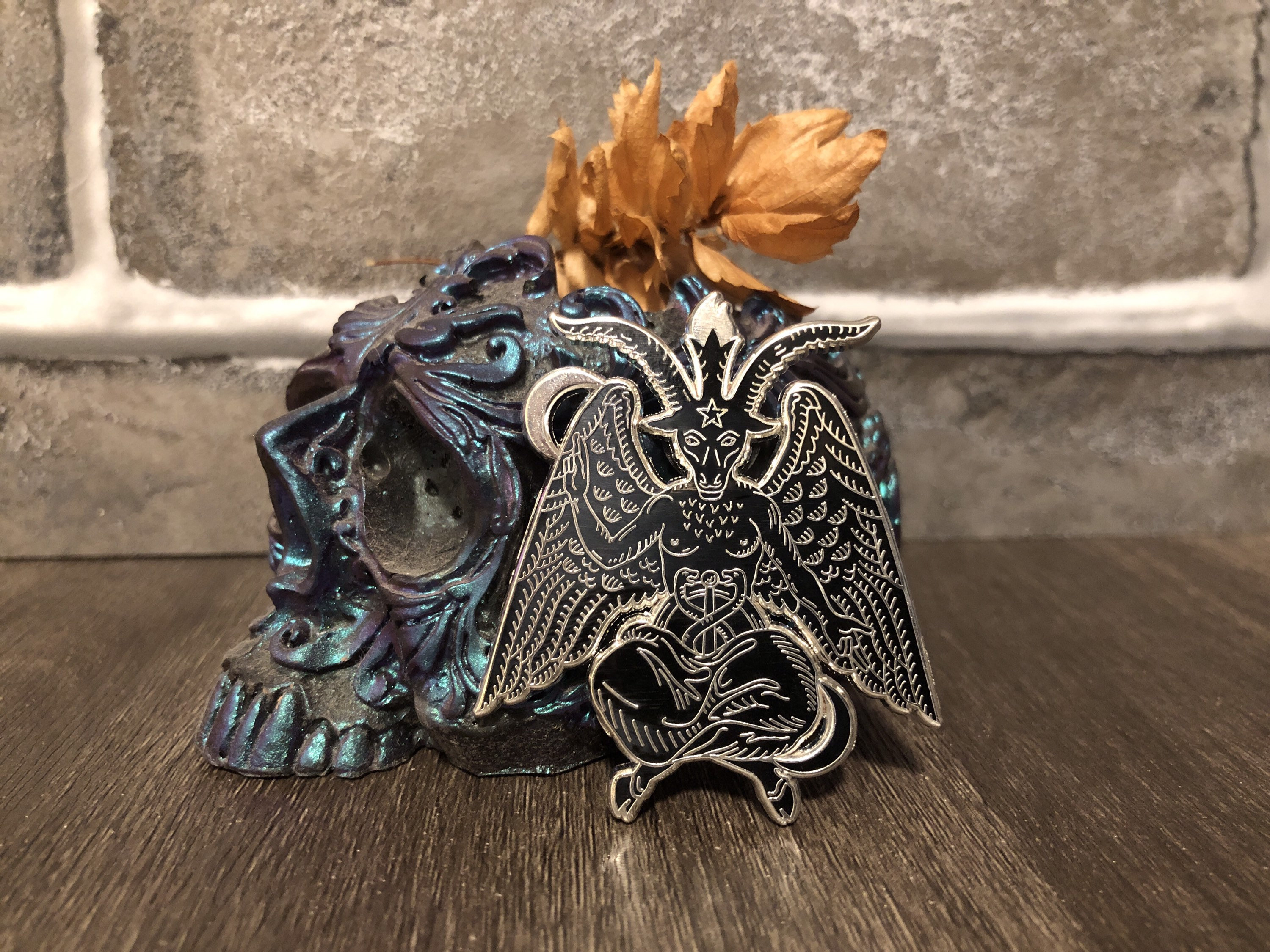 Baphomet Hard Enamel Pin Goth Fashion Punk Style Gift for - Etsy