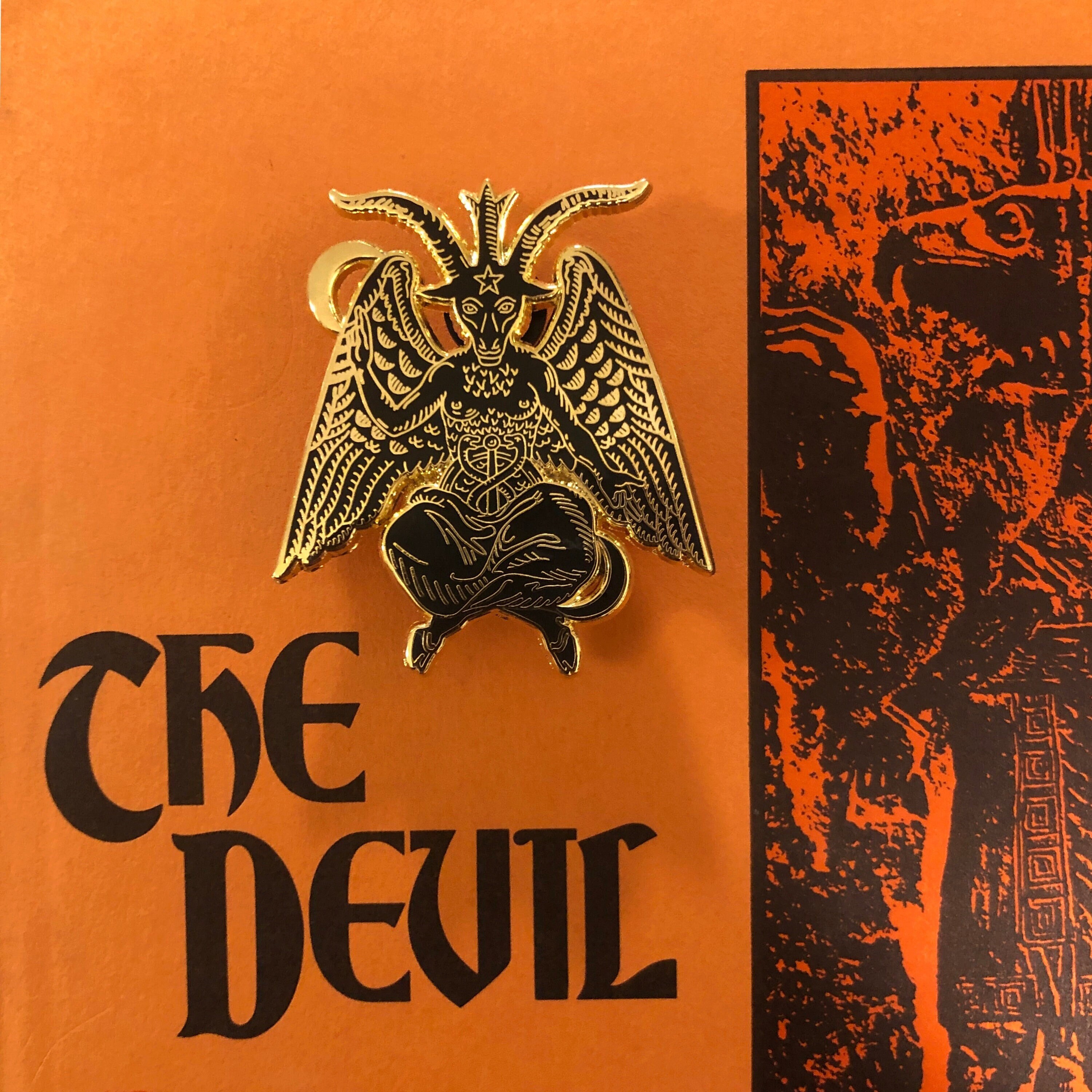 Baphomet Hard Enamel Pin Goth Fashion Punk Style Gift for - Etsy