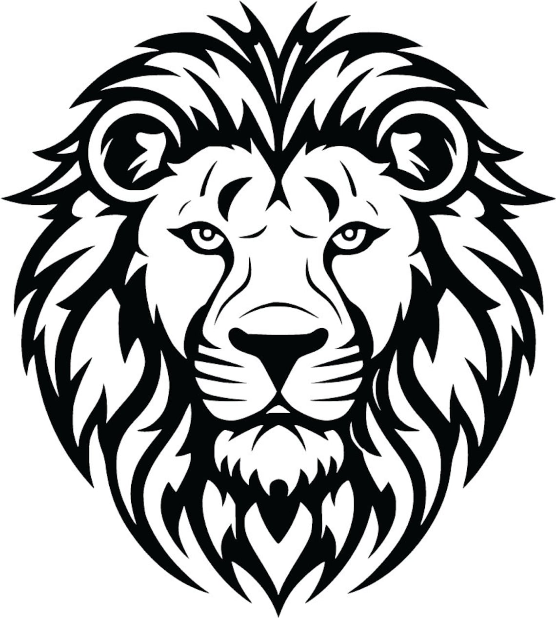 Lion Head Decal Large - Etsy