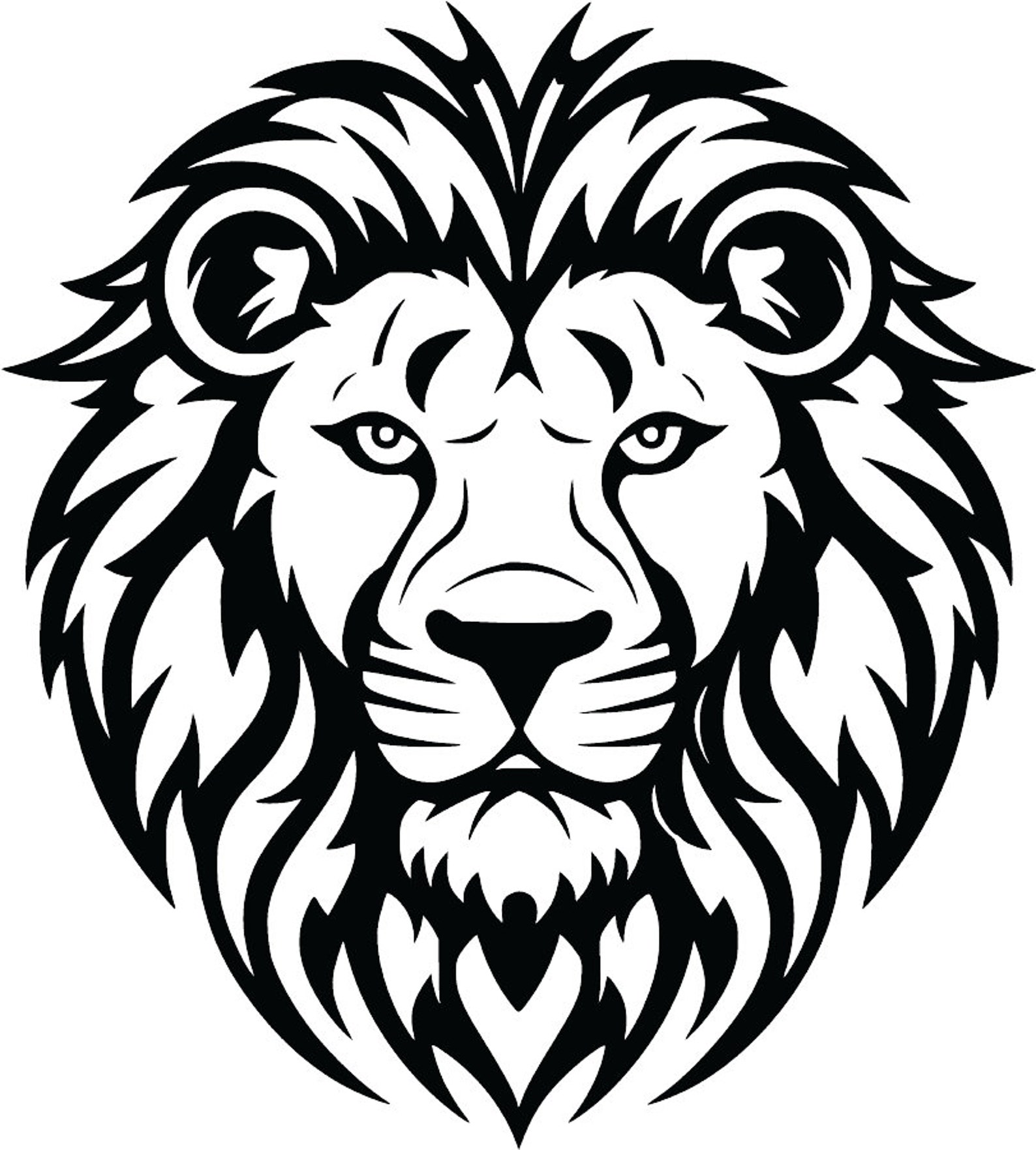 Lion Head Decal Large - Etsy