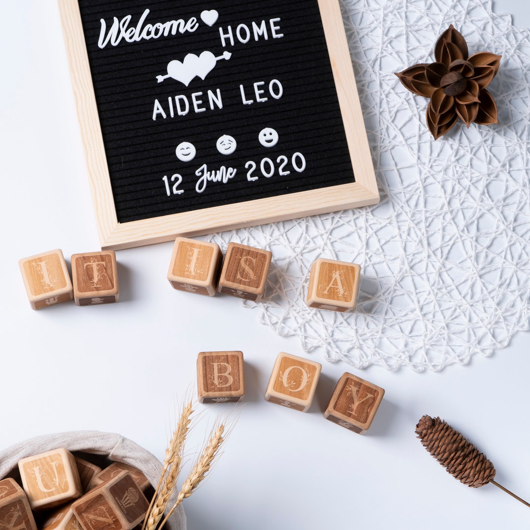 Pregnancy Blocks Pregnancy Announcement Baby Wooden Blocks Personalized ...