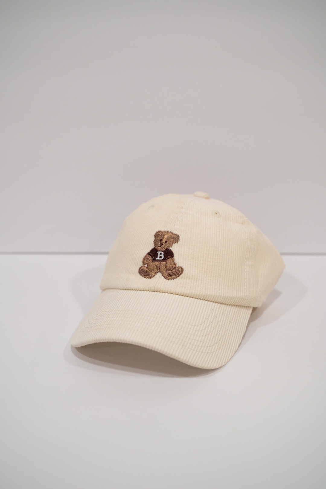Teddy Bear Corduroy Cap in Beige - Etsy