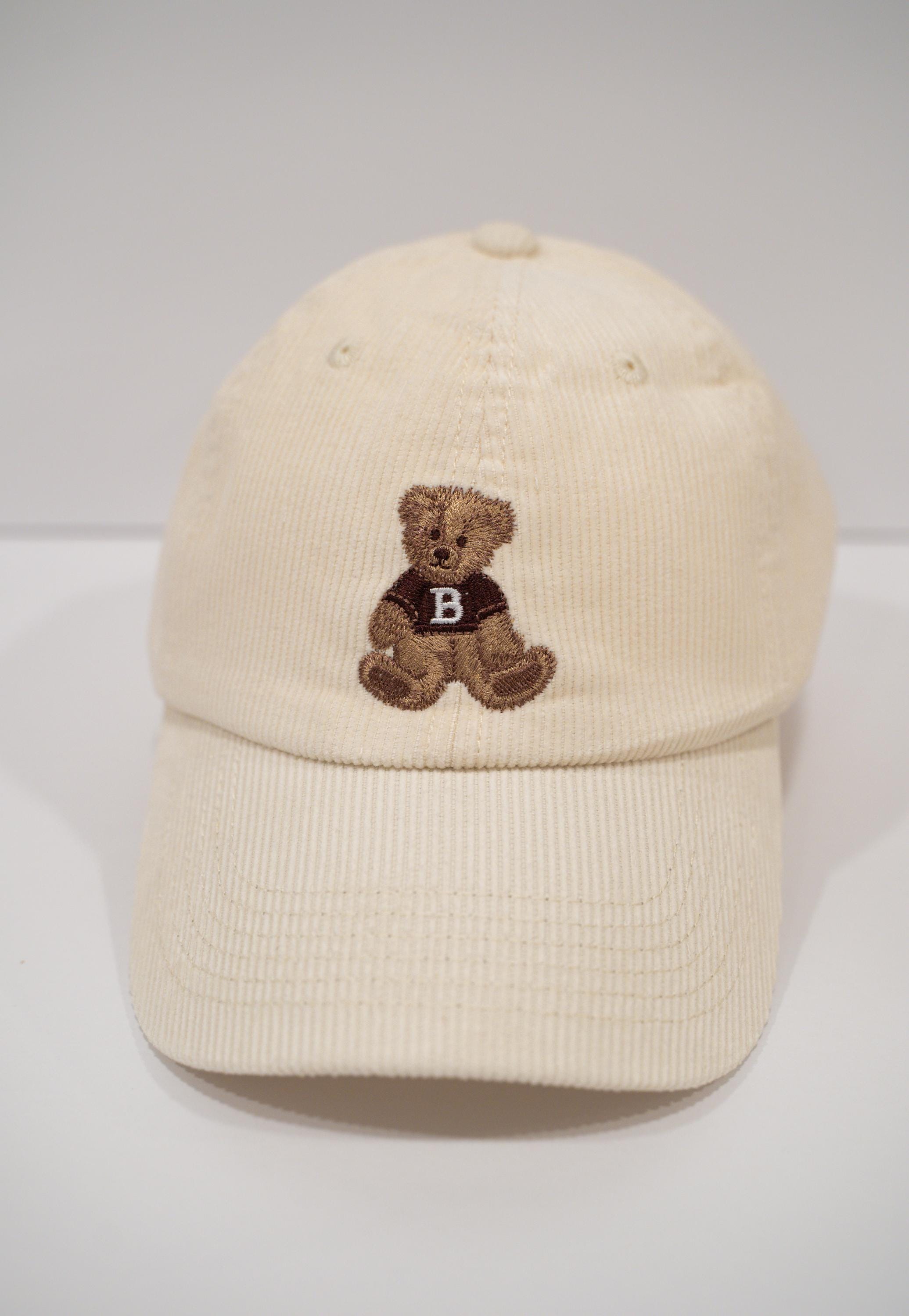 Teddy Bear Corduroy Cap in Beige - Etsy