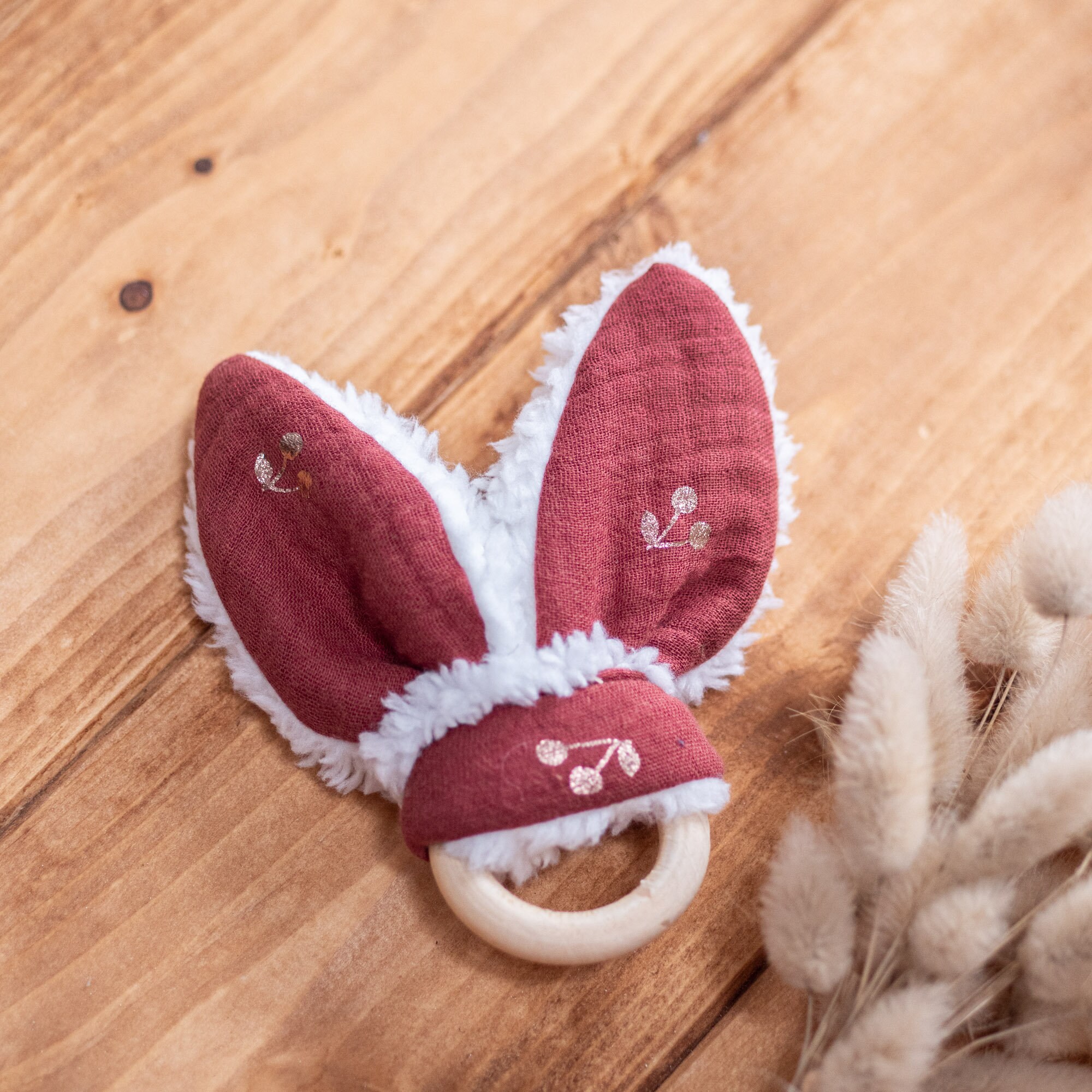 Rabbit Ears Rattle Teething Ring for Babies - Etsy UK