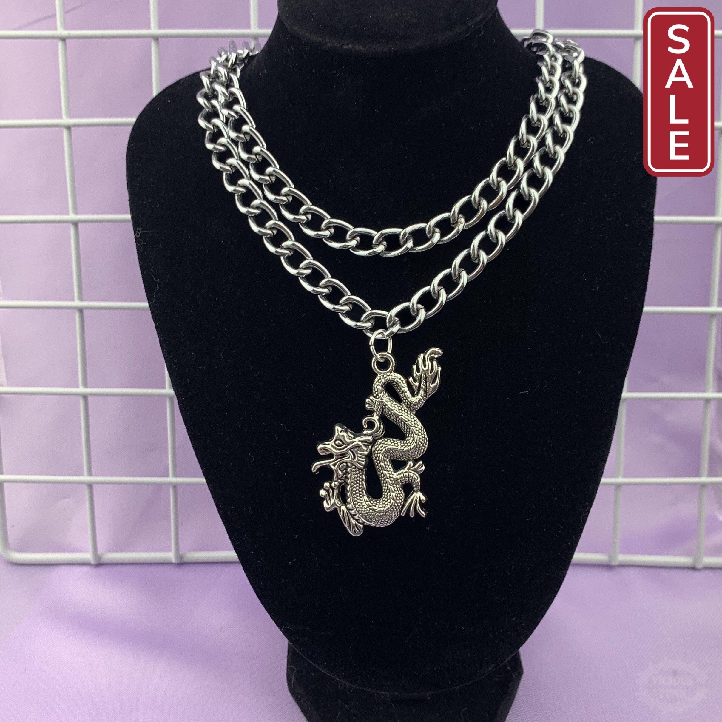 Sale Large Dragon Chain Necklace | Etsy