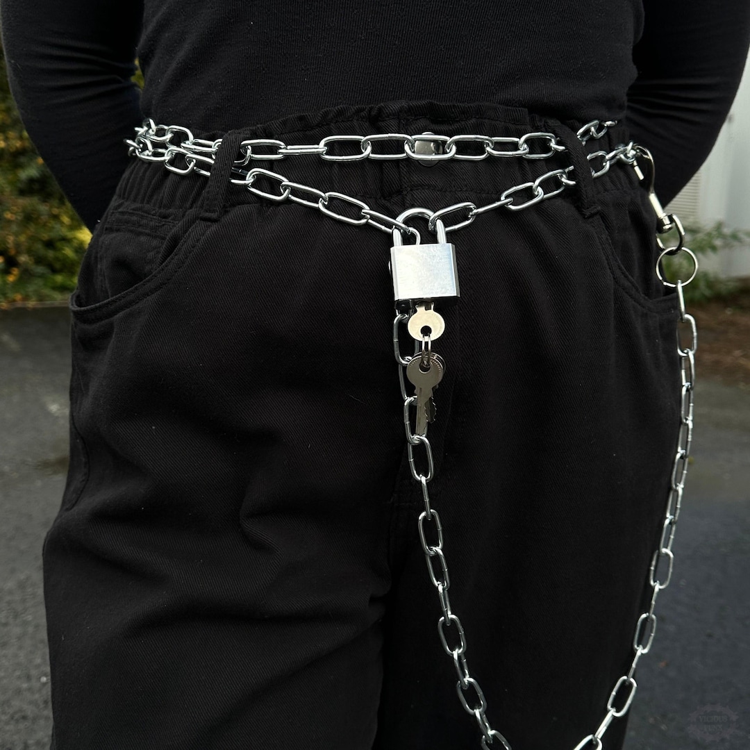 PADLOCK CHAIN BELT - Etsy