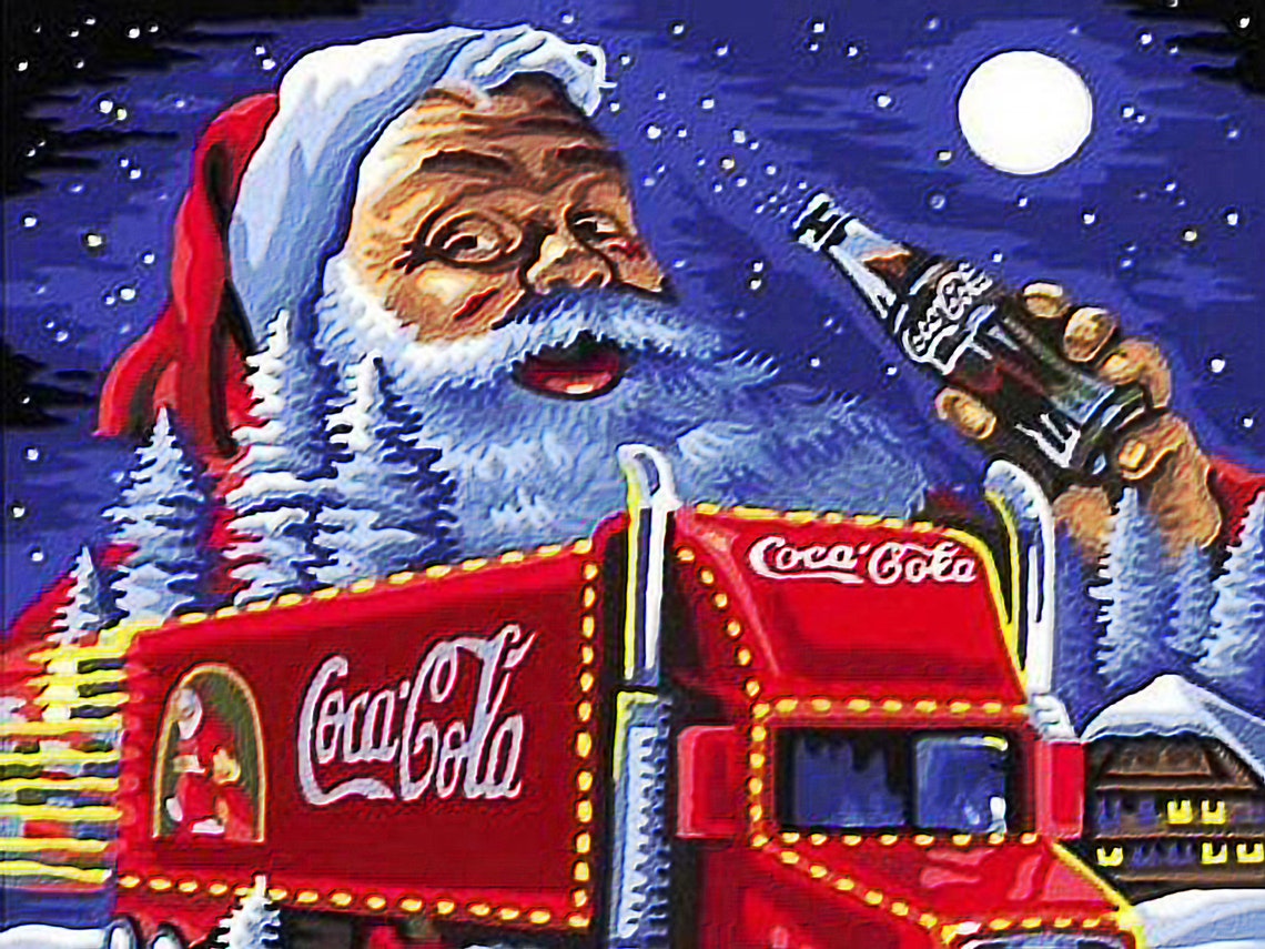 5D Diamond Painting Coca-Cola Santa Mosaic Crafts Kit Cross | Etsy