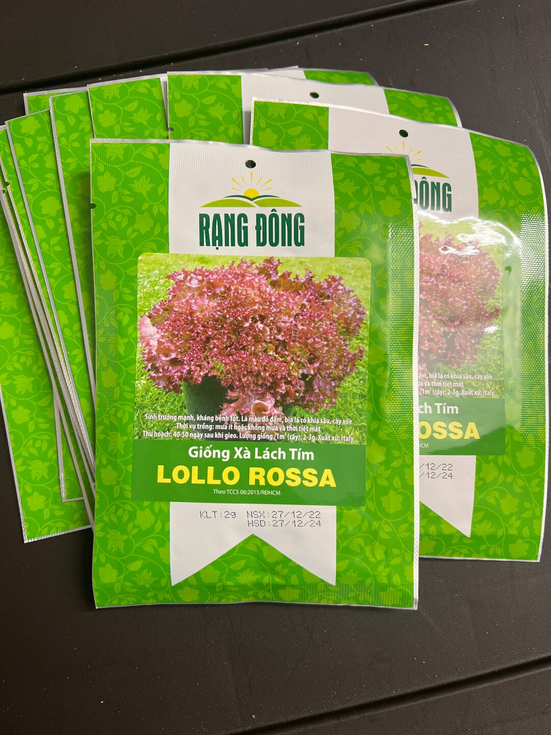 Hat Giống Xa Lach Tim Lollo Rossa Lettuce Hat Giong Xà Lách Time Việt ...