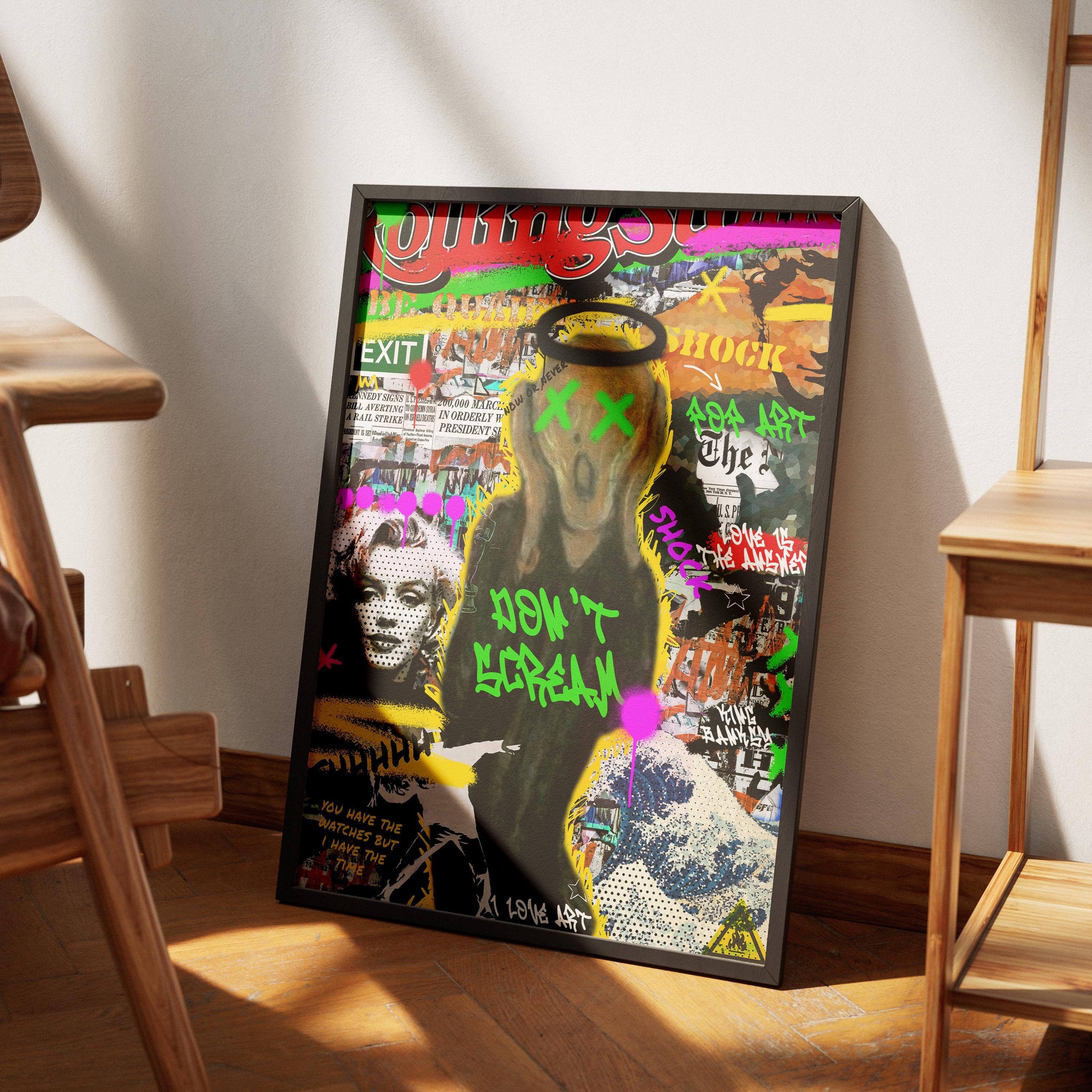 The Scream Pop Art Poster | Banksy Graffiti Collage Print - Etsy