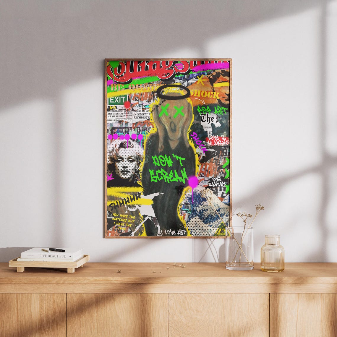 The Scream Pop Art Poster | Banksy Graffiti Collage Print - Etsy