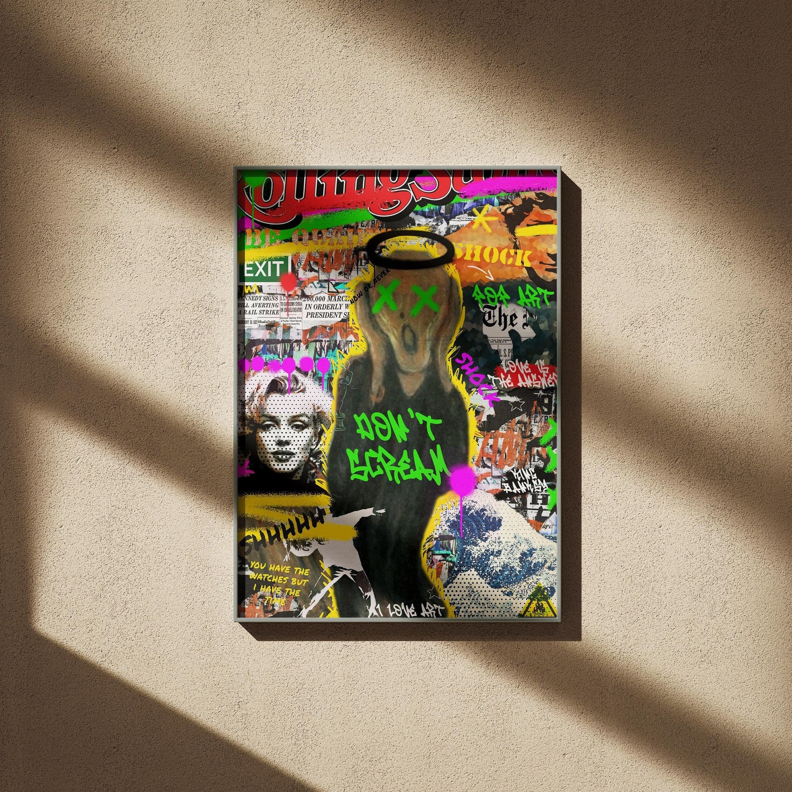 The Scream Pop Art Poster | Banksy Graffiti Collage Print - Etsy
