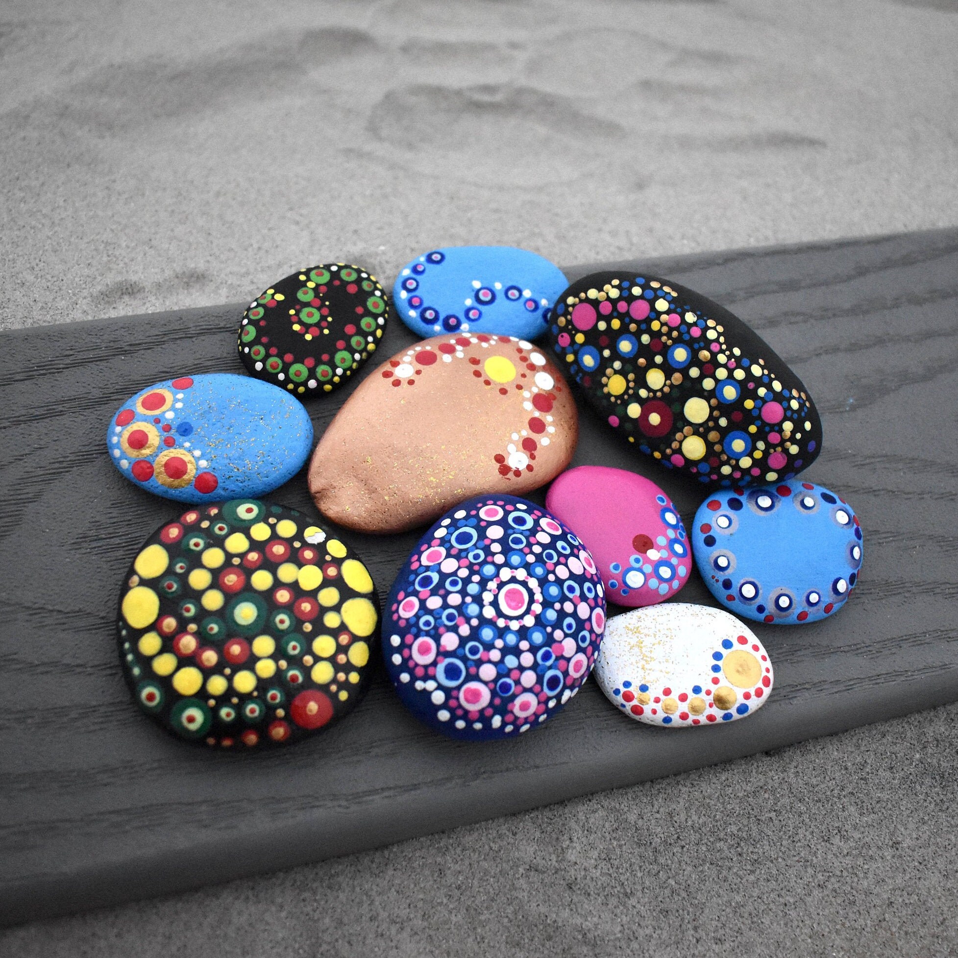 Mystery Bag: 5 Cheerful Rocks; Assorted Hand-painted Rocks; for Kids ...