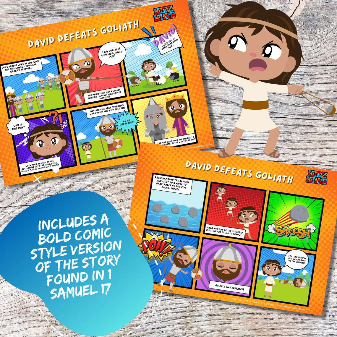 David & Goliath Activity Pack for Kids | Bible Lesson | Coping ...