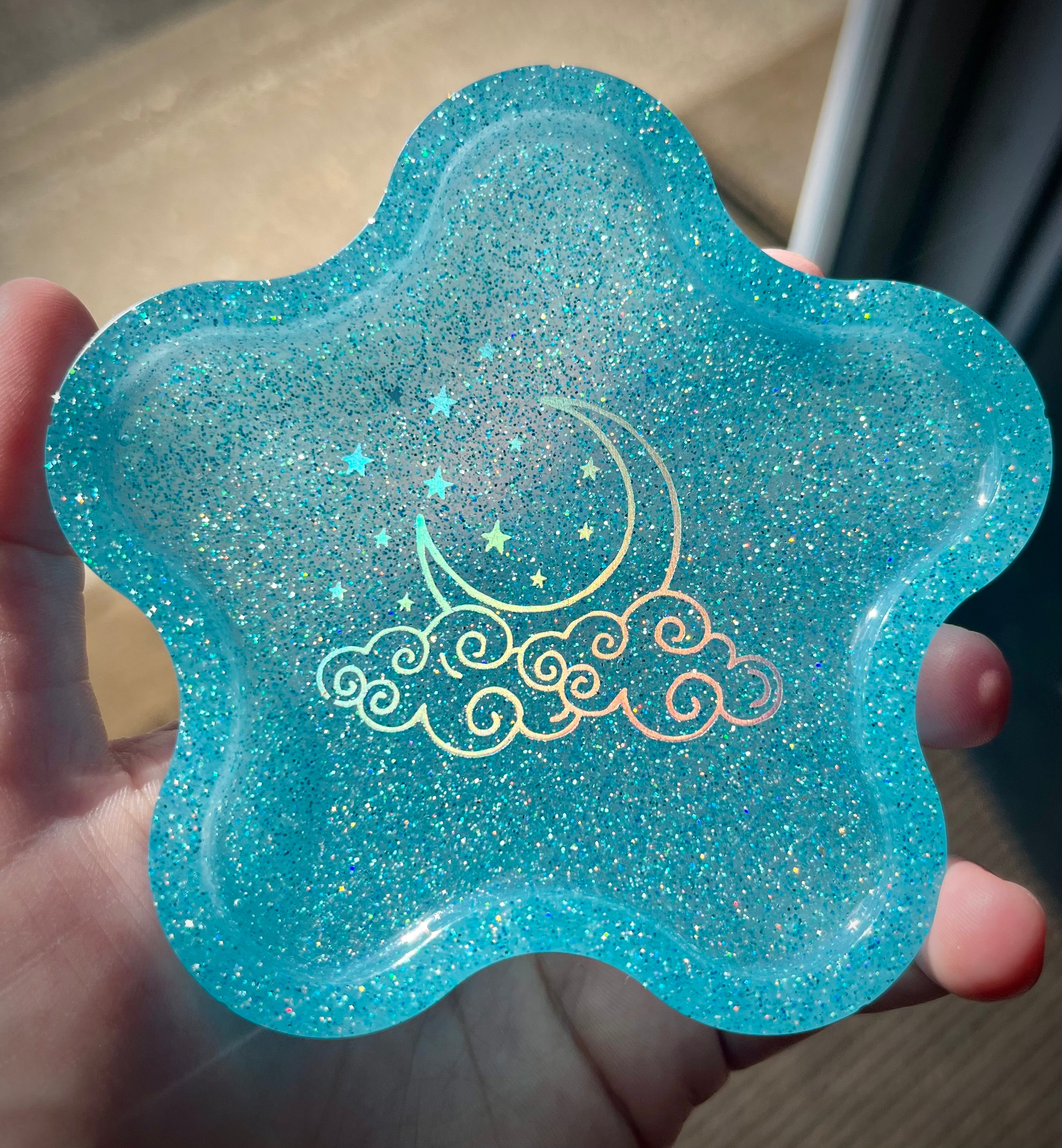 Blue GLOW Night Sky Dish. - Etsy