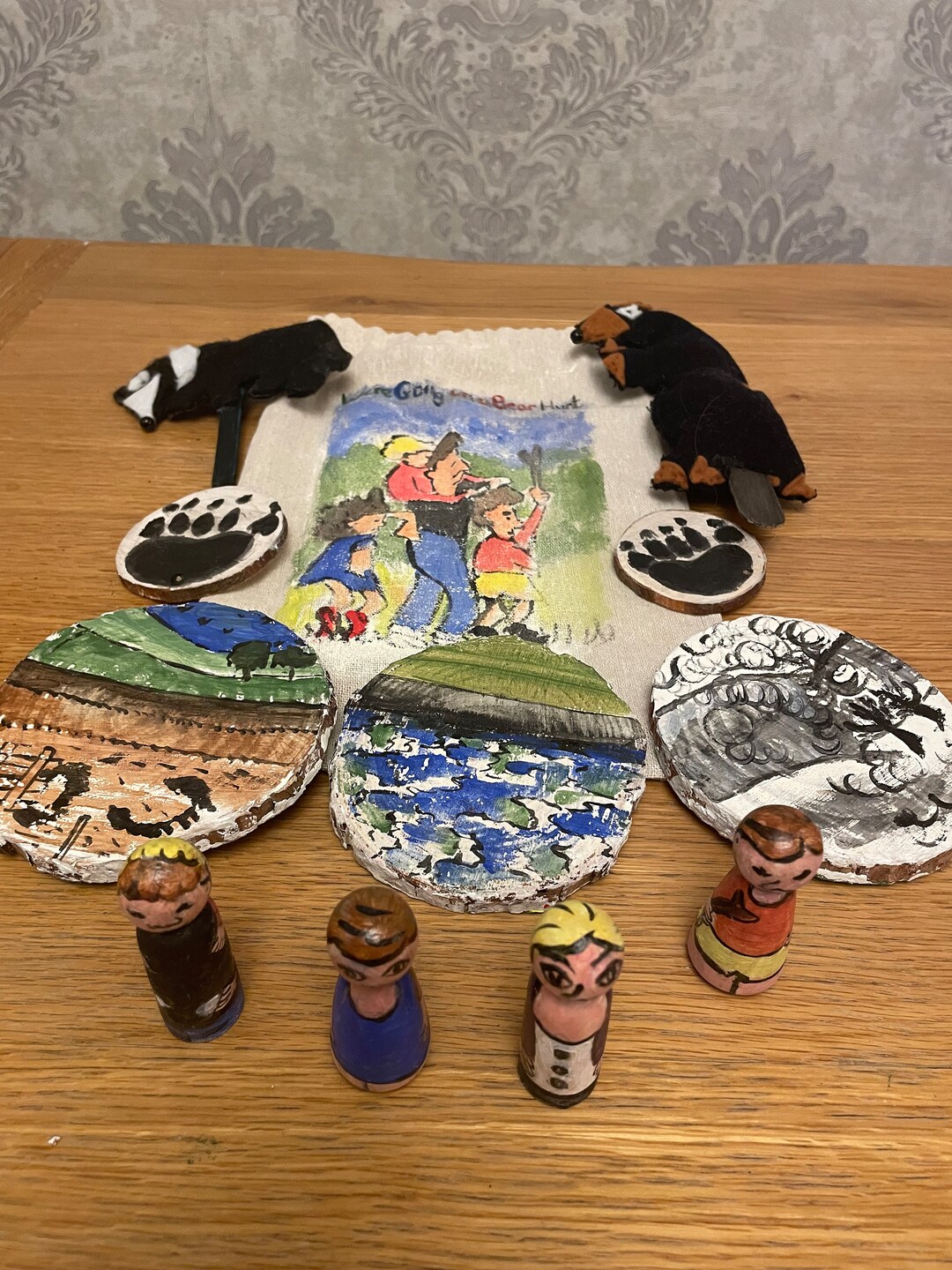 Handpainted 'we're Going on a Bear Hunt' Story Sack: Educational Props ...