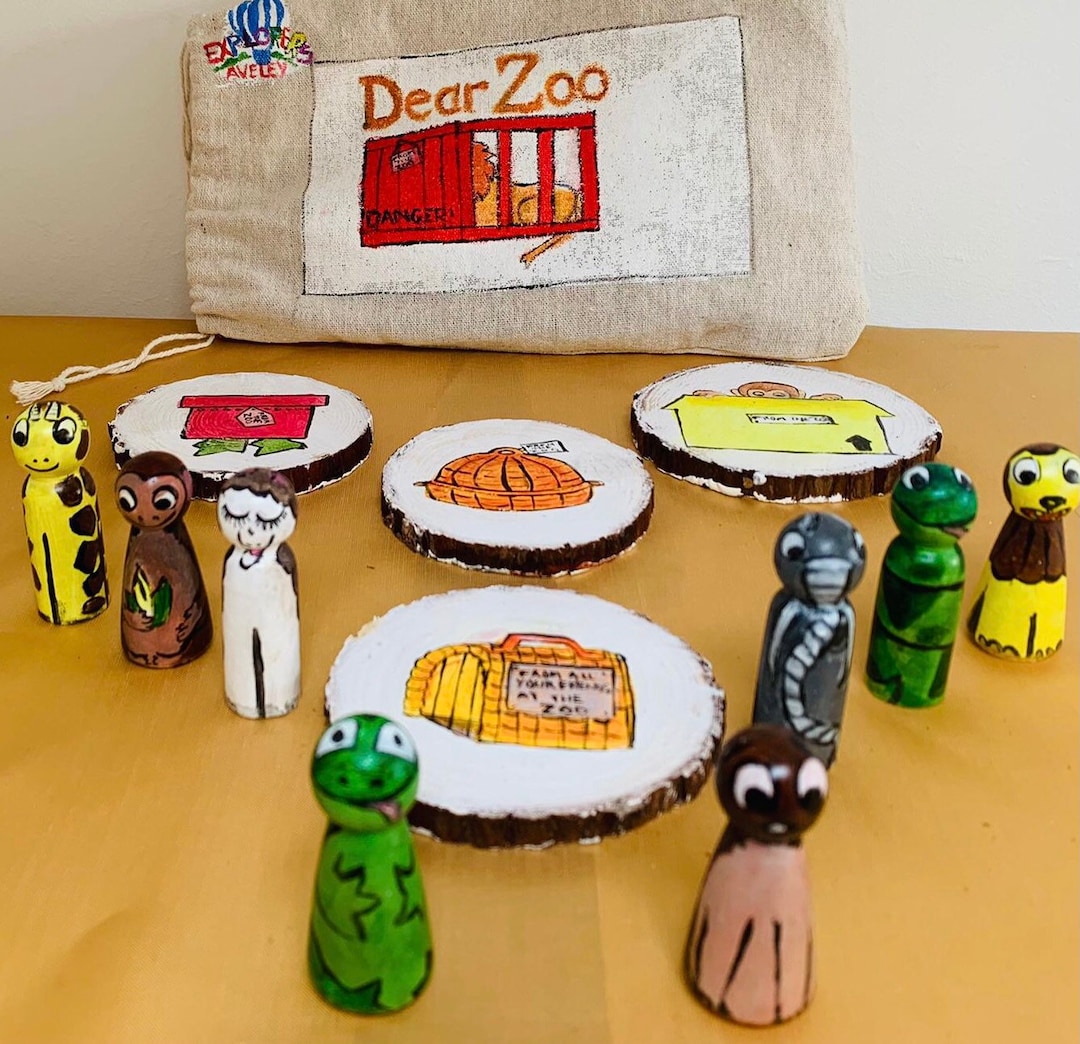 Dear Zoo Inspired Handpainted Story Sack, Educational Aids, Story Props ...