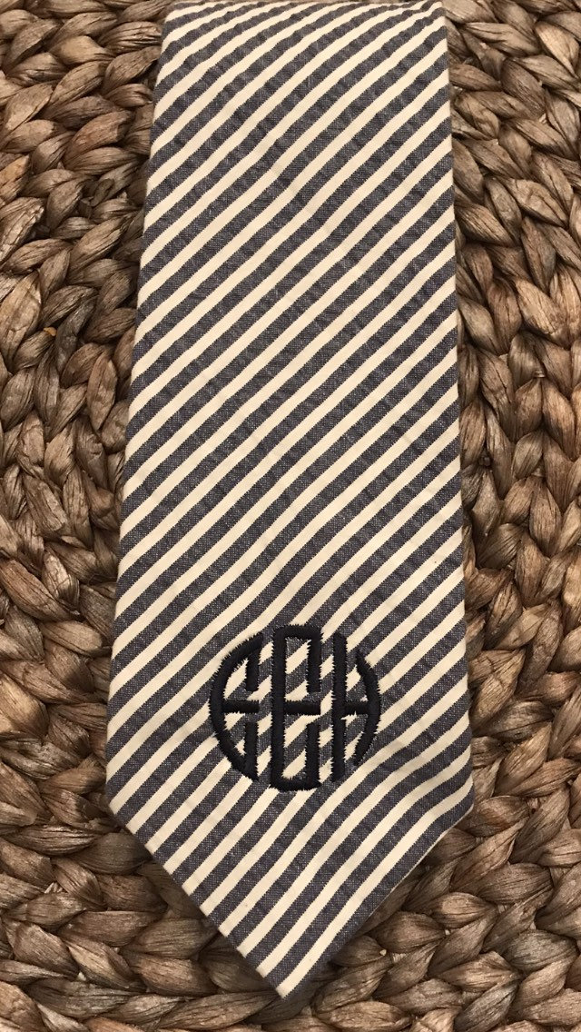 Monogrammed Ties/ Personalized Fathers Day/ Groom’s Tie/ Wedding Ties ...