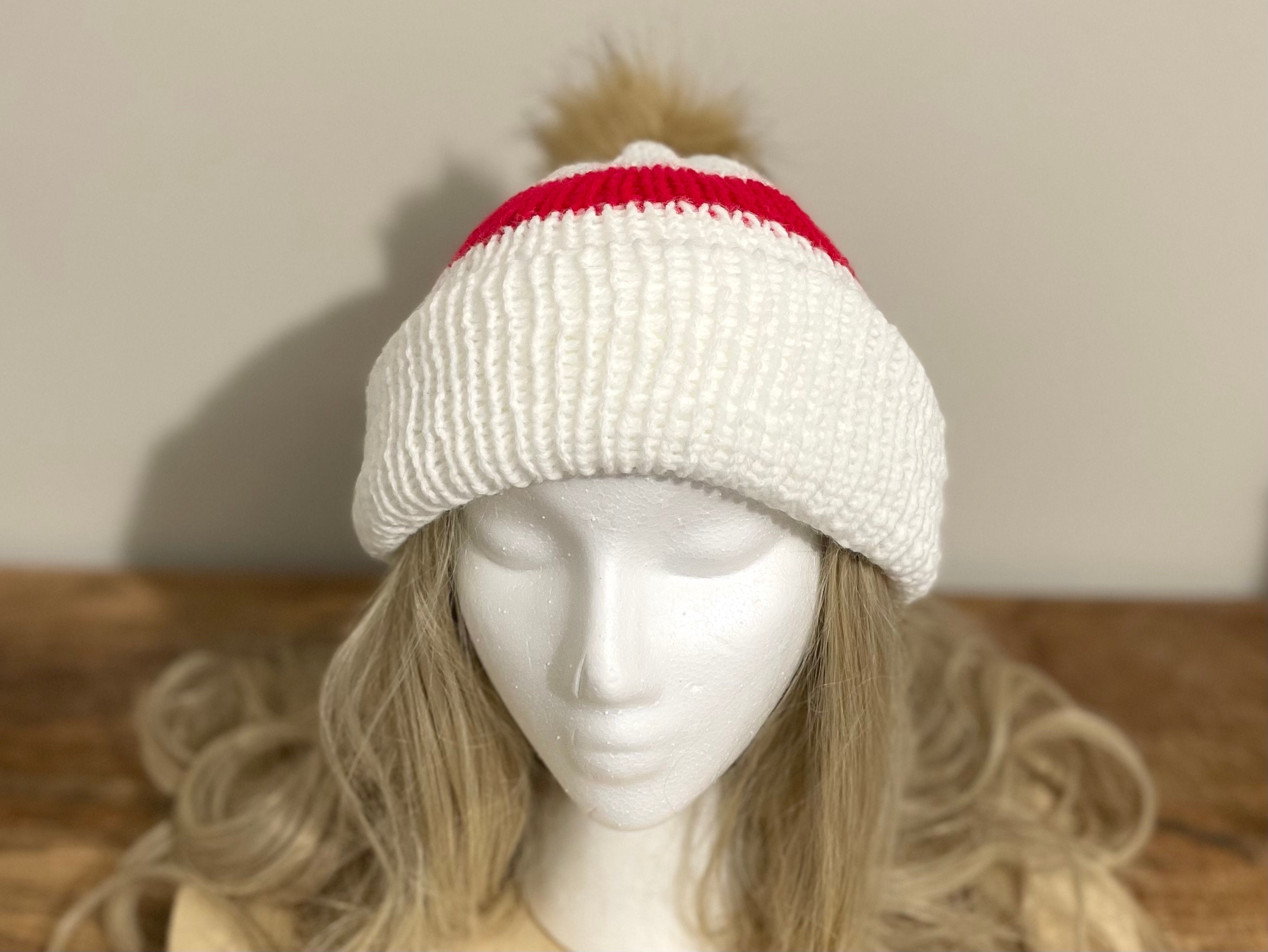 Handmade Taylor Inspired Beanie, Swiftie, Chiefs Era, Red and White 87 ...