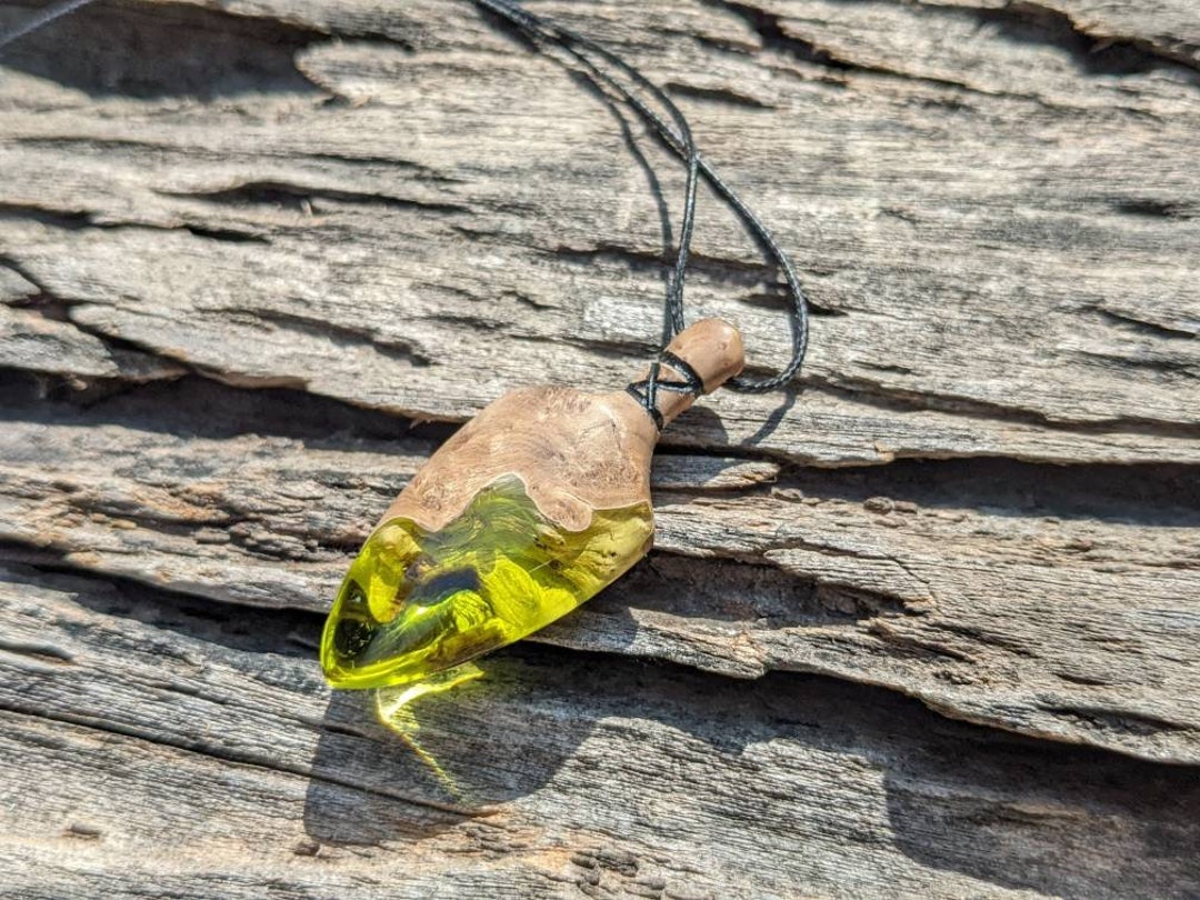 Sword Resin Necklace, Sword Wood and Resin Pendant, Arrow Pendant Resin ...
