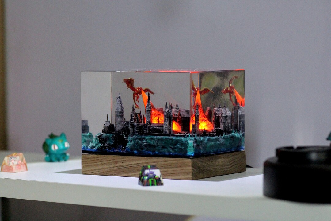 Fire Dragon Resin Lamp, Dragon Resin Lamp, Bomb Resin Night Light, Bomb ...