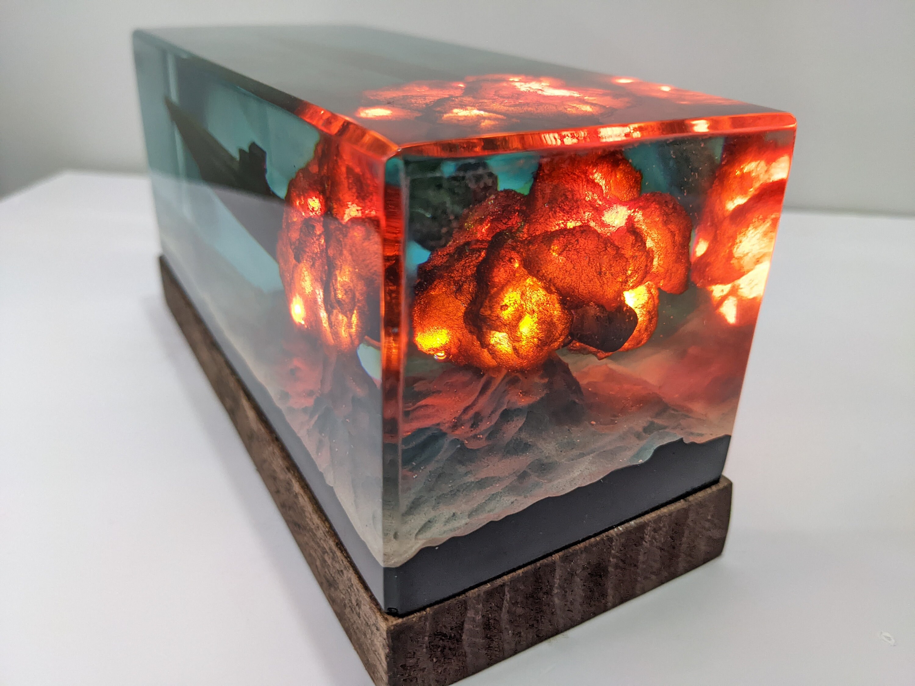 Resin Sculpture Unique Explosion Decoration Warship Submarine - Etsy