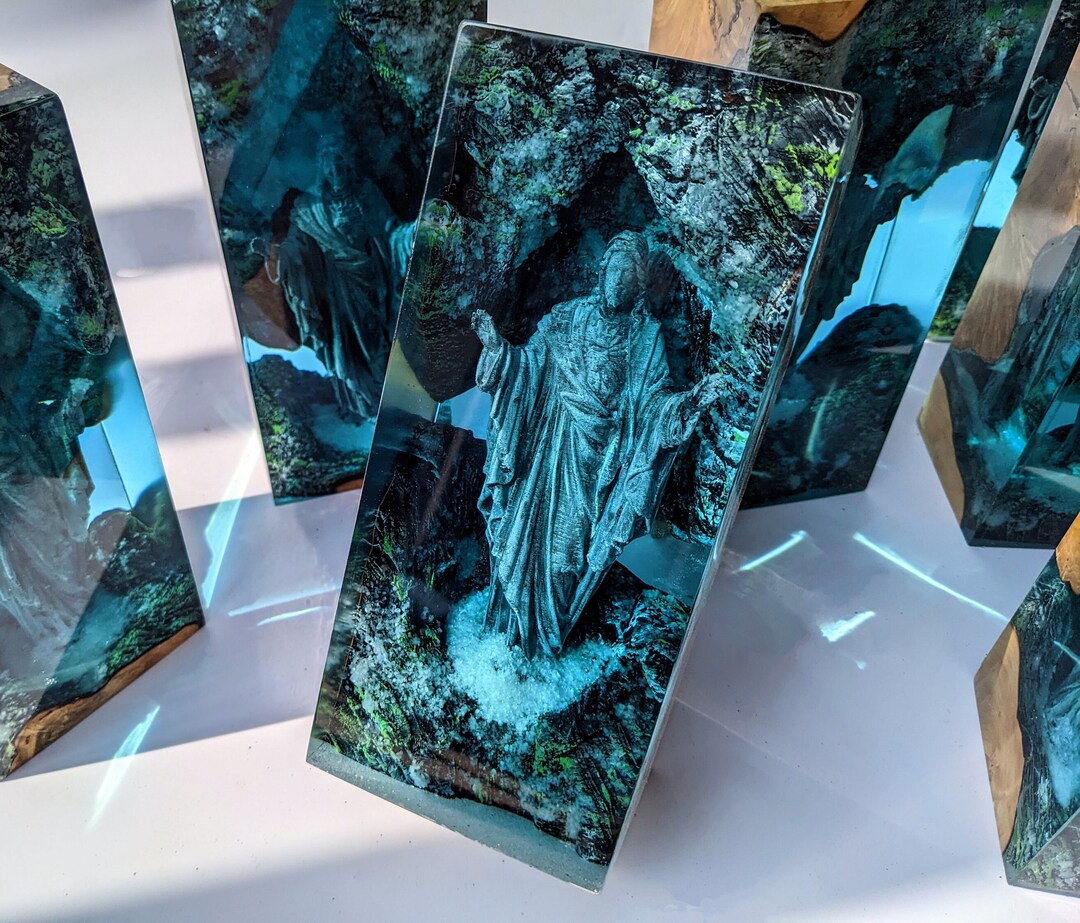 Jesus Resin Wood Nitht Lights Desk Decor: Christian Bedside, Easter ...