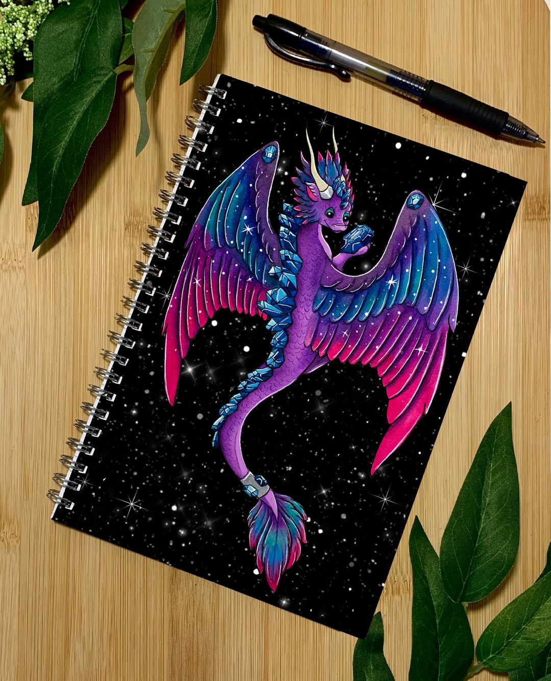 Sapphire Dragon Spiral Notebook Dragon Notebook Dragon - Etsy