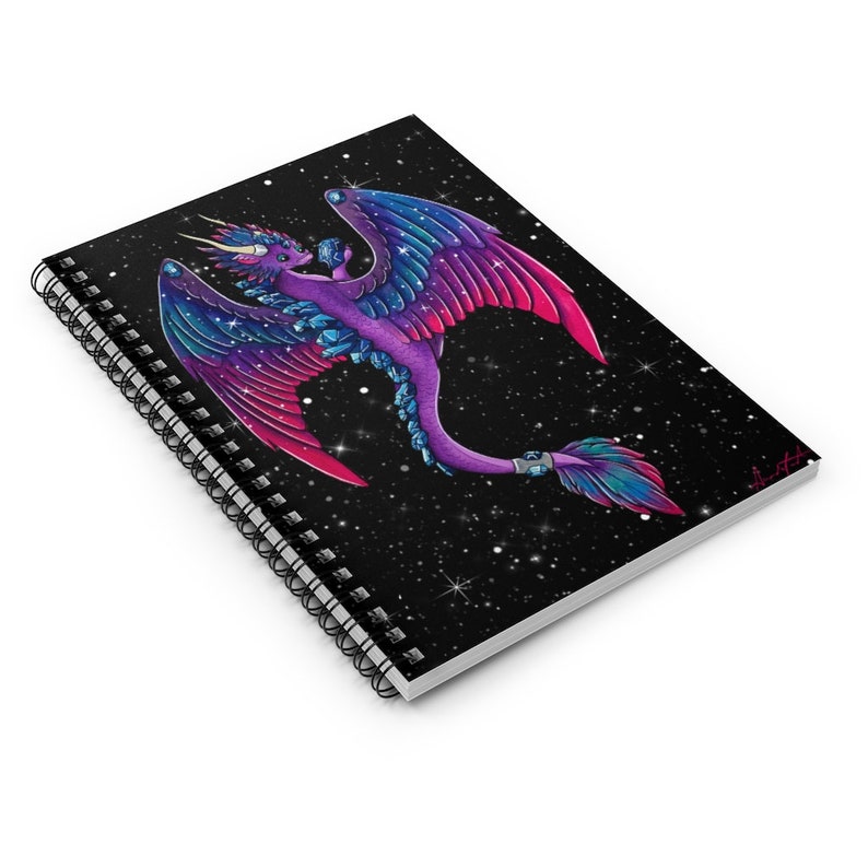 Sapphire Dragon Spiral Notebook Dragon Notebook Dragon - Etsy