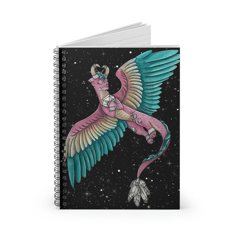 Diamond Dragon Spiral Notebook Dragon Notebook Birthstone - Etsy