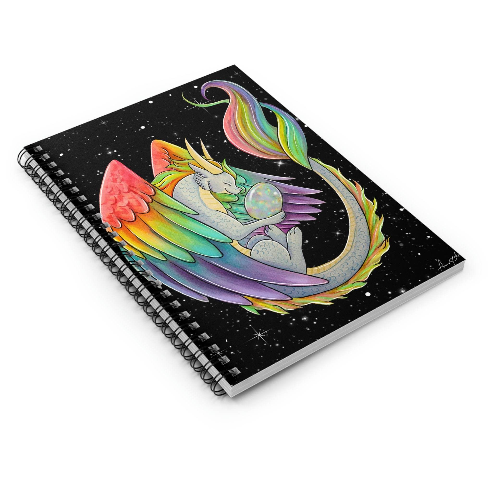 Opal Dragon Spiral Notebook Dragon Notebook Dragon Gifts - Etsy