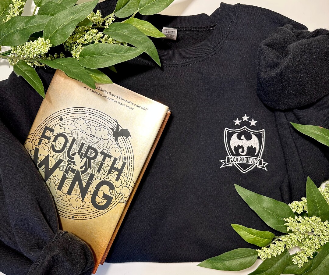 Embroidered Xaden Riorson Sweatshirt With Black Logo | Fourth Wing ...