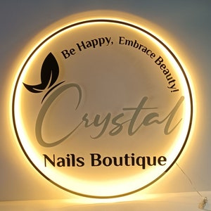Custom Acrylic Backlit Sign, Pop Art Sign for the Business, Wall Shop ...
